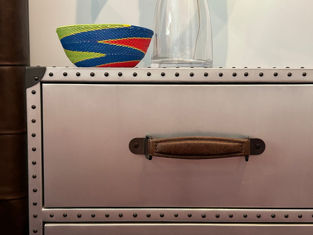 Restoration Hardware Riveted Aluminum Trunk Bedside Stands, Set of Two ...