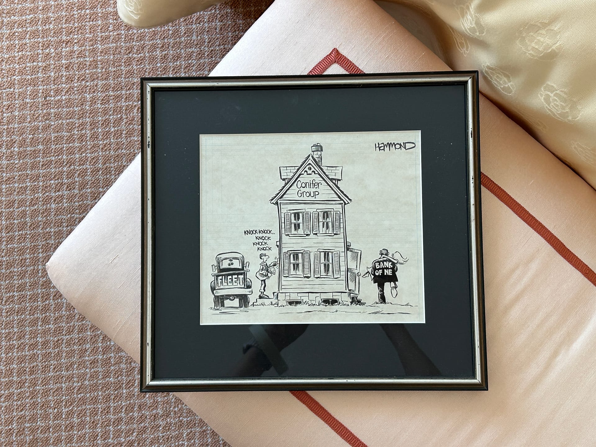 Ink on Paper, Bank of New England 1986 Merger, Satire Cartoon by Bruce ...