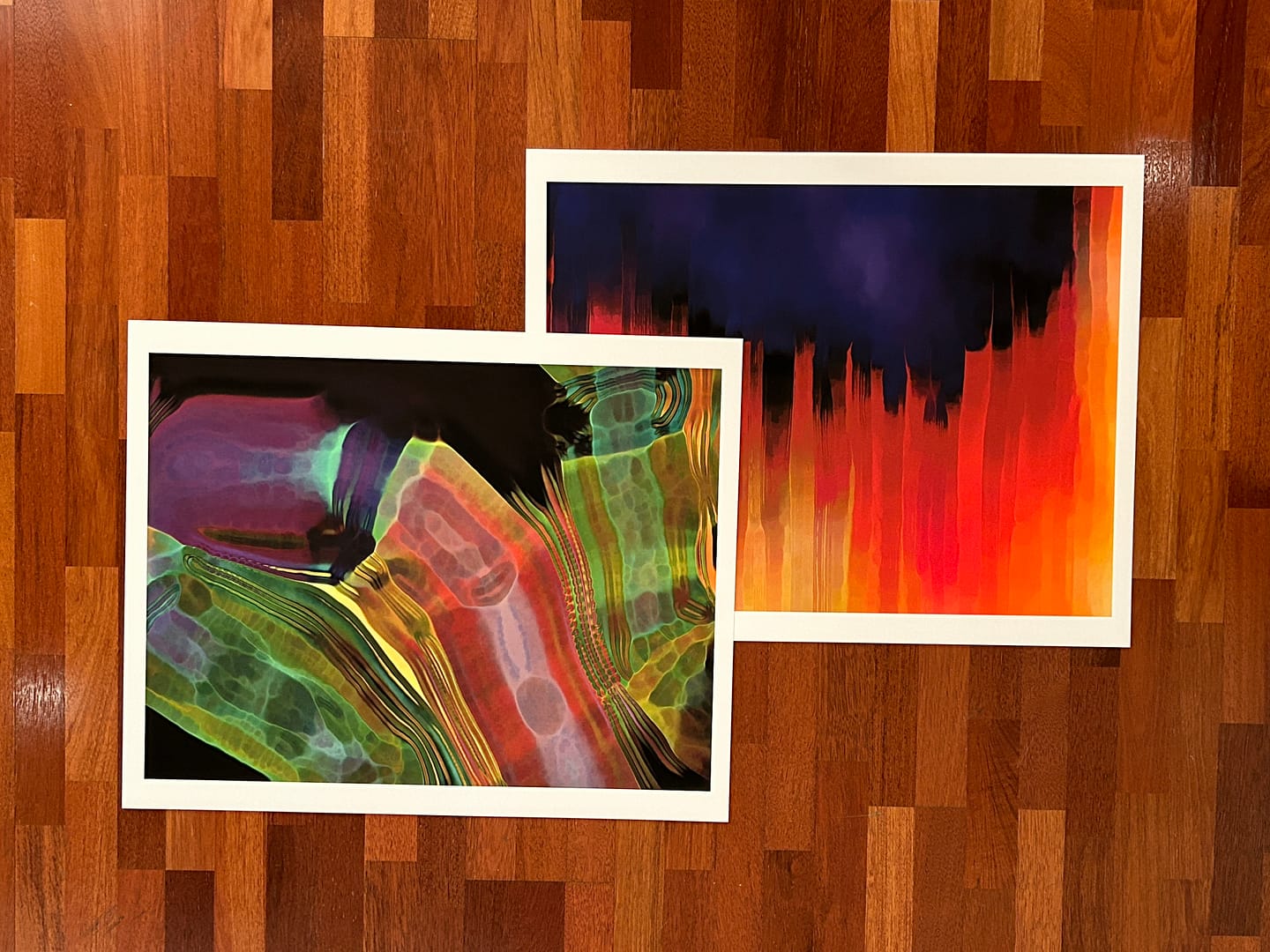 Set of Two Prints Interference and Fountain, by Arthur Fleischman ...