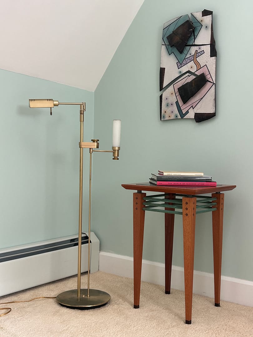 Holtkotter Two Light Brass Floor Library Reading Lamp - Hunt Estate Sales