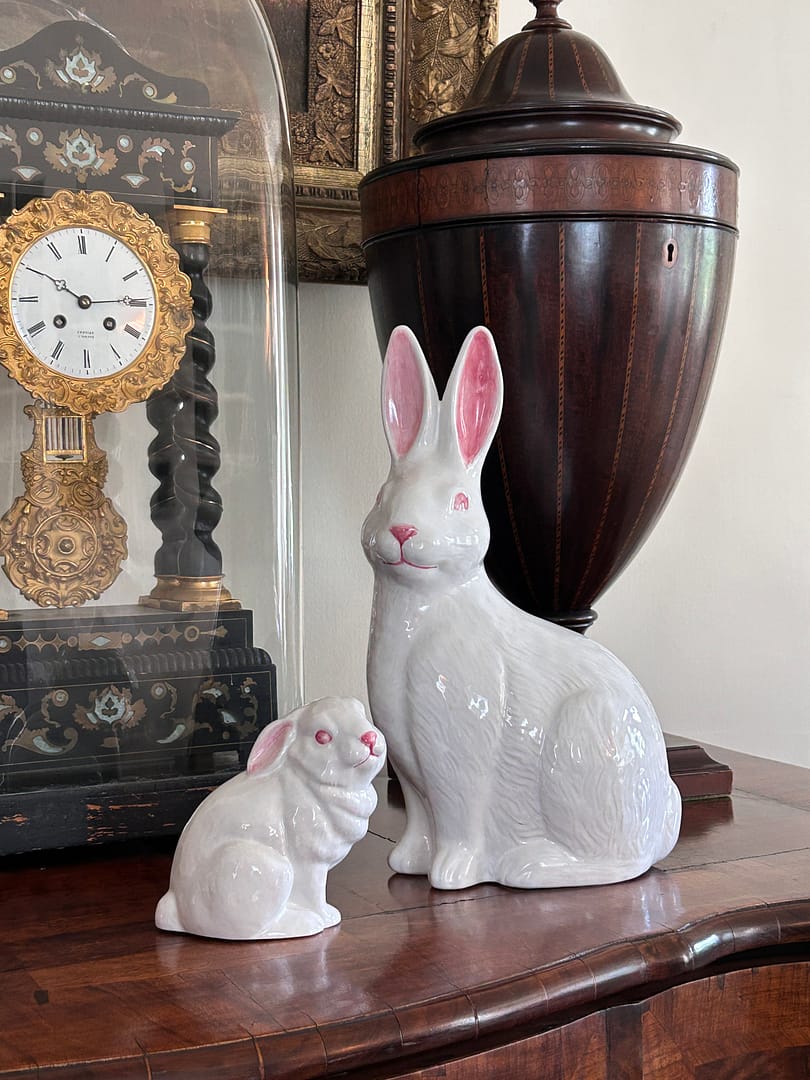 Briggs Pottery Rabbits, Set of Two - Hunt Estate Sales
